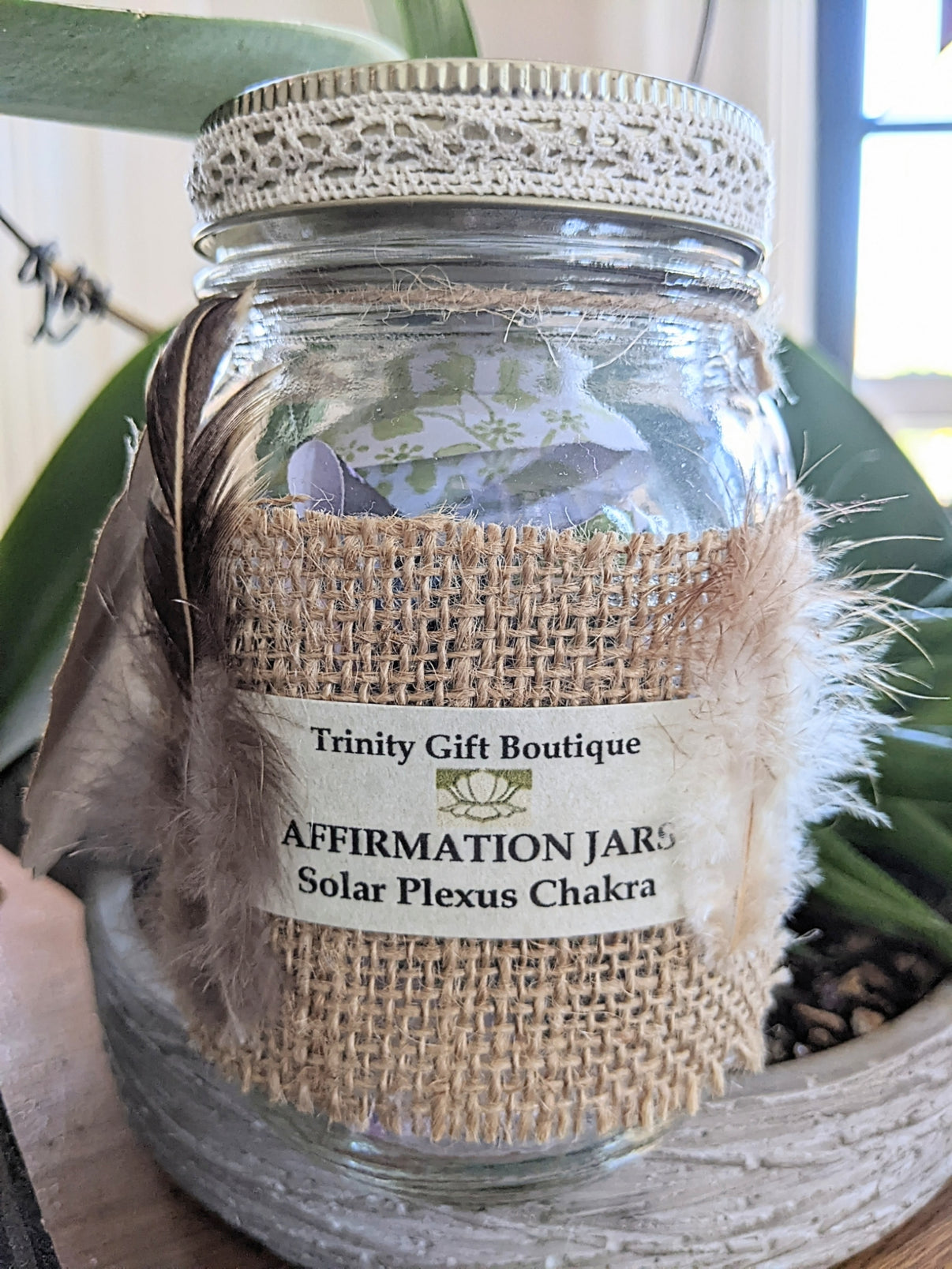 Affirmation Jar - Solar Plexus – Trinity Natural Health Centre